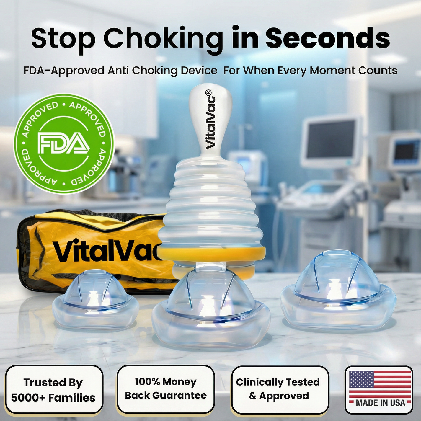 VitalVac®— Family Choking Emergency Device (Kid + Adult Set) – First ...