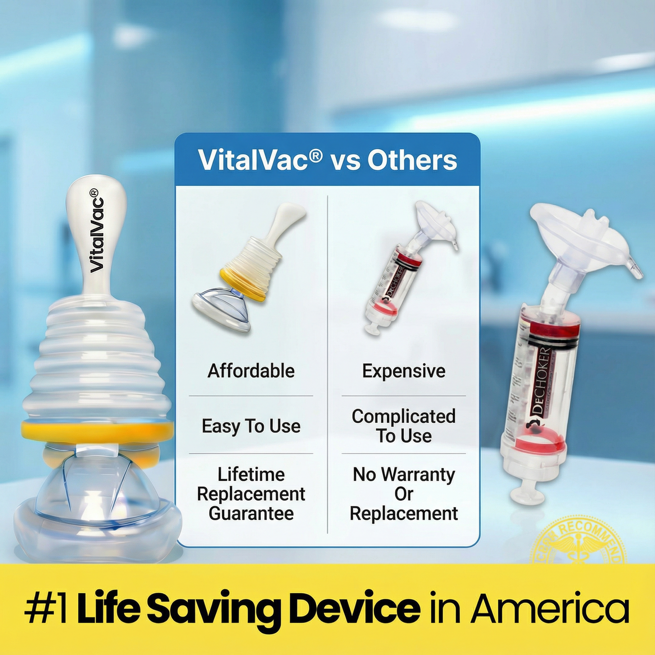 VitalVac®— Family Choking Emergency Device (Kid + Adult Set) – First ...